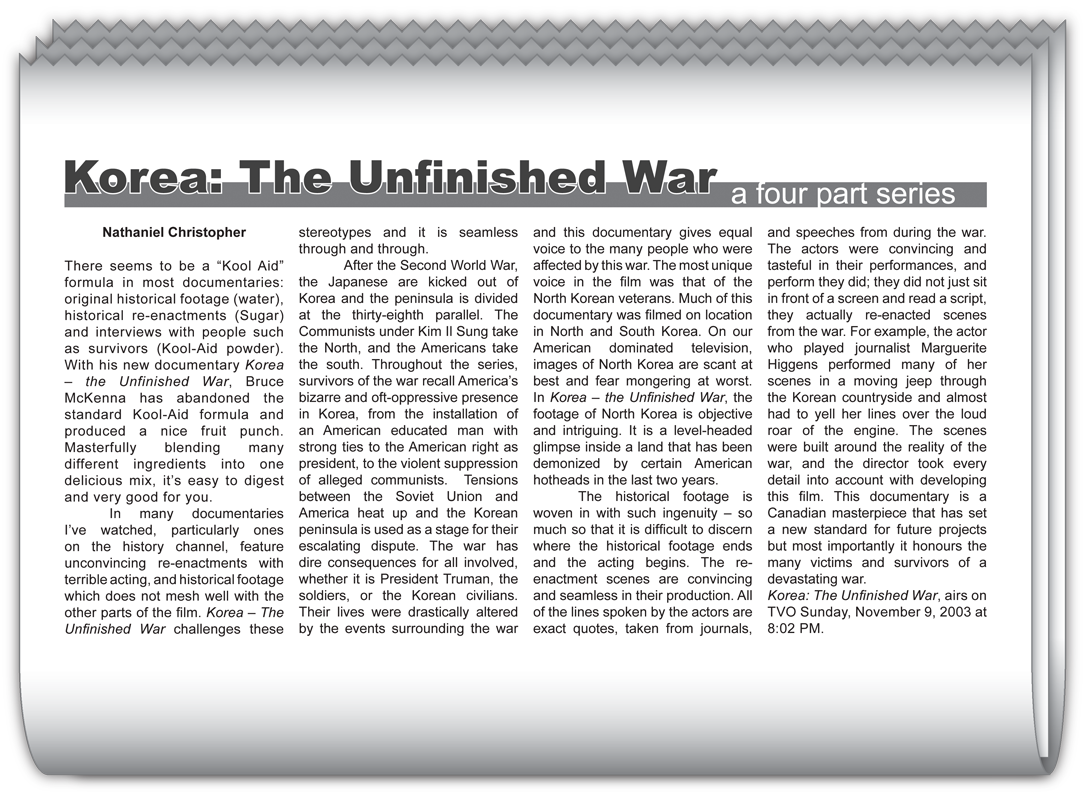 Korea: The Unfinished War – Nathaniel Christopher